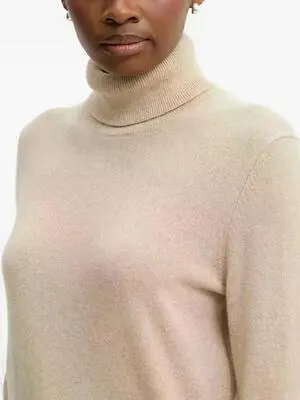 BENETTON Beige Roll Neck Long Sleeve Sweater