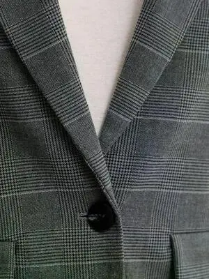 BENETTON Plaid Pocket Blazer