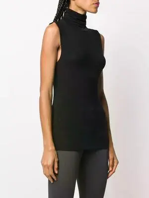 Majestic Filatures Sleeveless Roll-neck Top