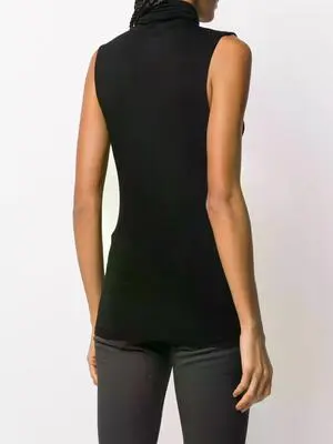 Majestic Filatures Sleeveless Roll-neck Top