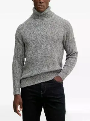 Guess Cable-knit Roll-neck Sweater