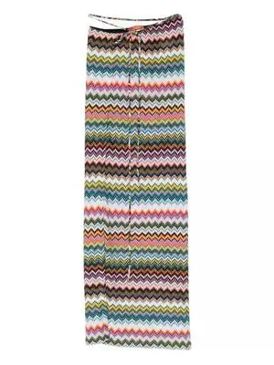 Missoni Chevron Knitted Long Skirt - Blue