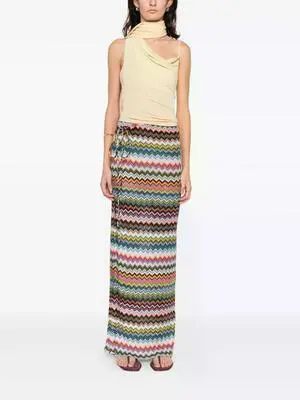 Missoni Chevron Knitted Long Skirt