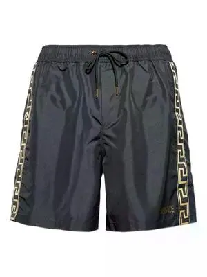 Versace Logo-print Swim Shorts - Black