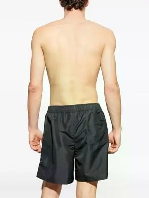 Versace Logo-print Swim Shorts - Black