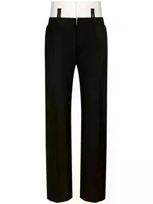 Dolce & Gabbana Virgin Wool Layered Waist Trousers