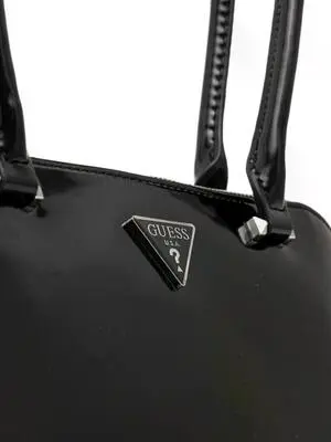 Guess Logo-plaque Shoulder Bag - Black