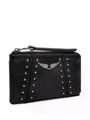 Zadig&Voltaire Studded Wings-detail Leather Wallet