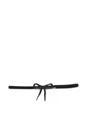 N°21 Bow Embellished Belt - Black