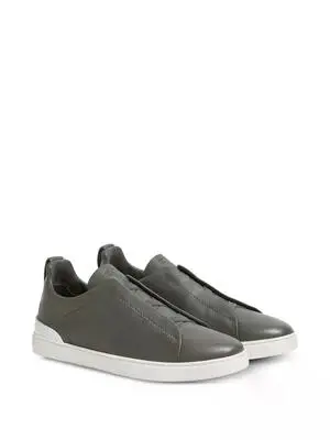 Zegna Triple Stitch Slip-on Sneakers