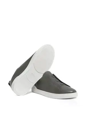 Zegna Triple Stitch Slip-on Sneakers
