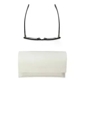 Burberry Equestrian Knight Cat-eye Sunglasses - Black