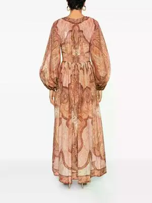 Zimmermann Wanderlust Midi Dress - Brown