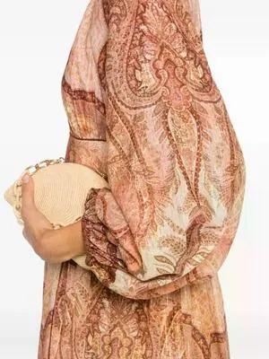 Zimmermann Wanderlust Midi Dress - Brown