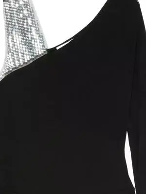 Patrizia Pepe Sequin One-shoulder Bodysuit