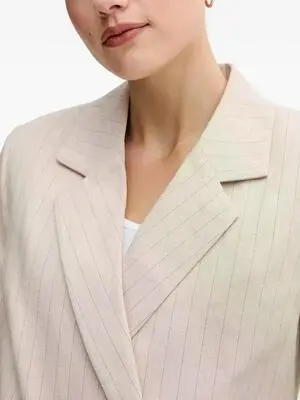 BENETTON Double-breasted Pinstripe Blazer