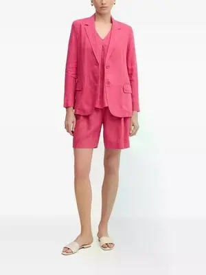 BENETTON Linen Blazer With Button Pockets