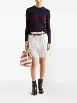 Prada Striped Ribbed Sweater