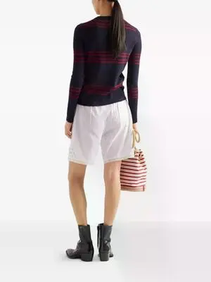 Prada Striped Ribbed Sweater