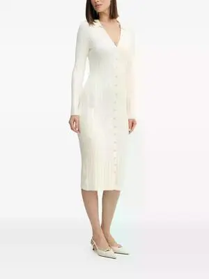 Guess Ribbed Knit Midi Dress