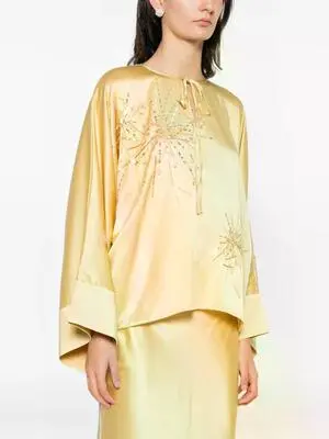 Bernadette Naomi Sequin-embellished Blouse - Yellow
