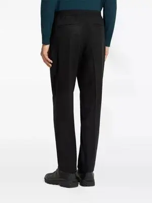 Zegna Elasticated-waistband Trousers - Blue