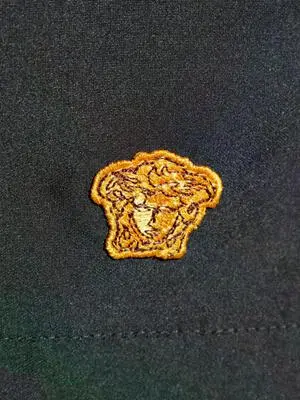 Versace Logo-patch Drawstring Swim Shorts - Black