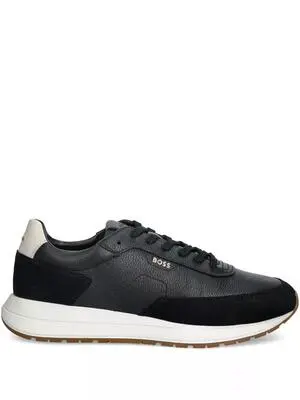 BOSS Suede Panel Sneakers - Black