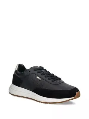 BOSS Suede Panel Sneakers - Black