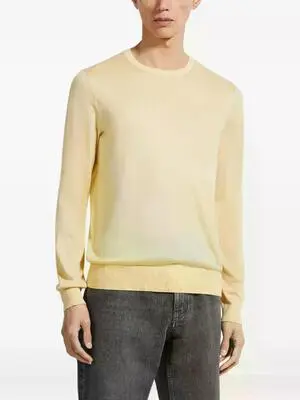 Zegna Mélange Crew-neck Sweater - Yellow