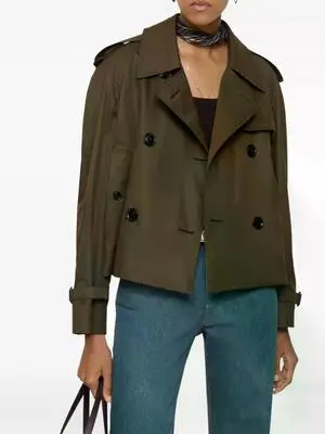 Burberry Double-breasted Cropped Trench Jacket