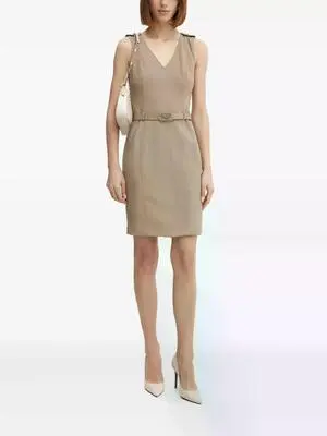 Guess V-neck Belted Mini Dress