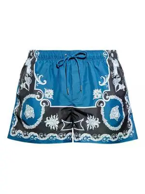 Versace Printed Swim Shorts - Blue