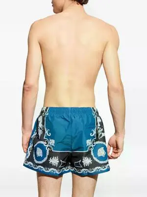 Versace Printed Swim Shorts - Blue