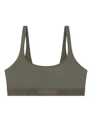 TOM FORD Ribbed Logo-detail Bra - Green
