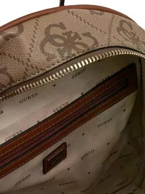 Guess Logo-plaque Patterned Backpack