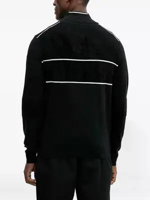 BOSS Logo-print Zip-up Sweater