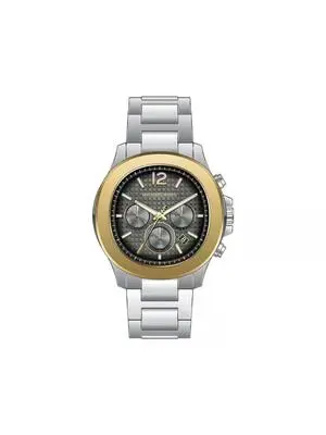 Michael Kors Analogue Watch With Gold-tone Bezel - Grey