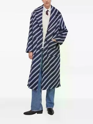 BENETTON Striped Button Coat
