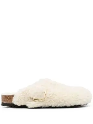 BIRKENSTOCK Boston Shearling Slippers - White