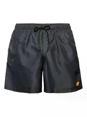 Versace Logo-patch Swim Shorts - Black
