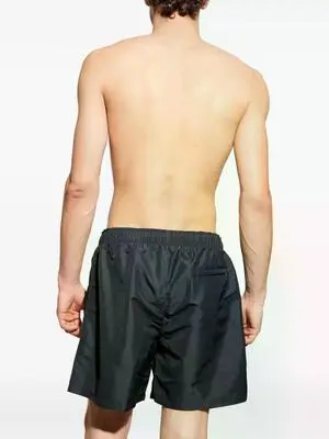 Versace Logo-patch Swim Shorts - Black