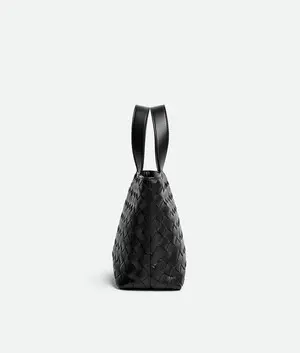 Bottega Veneta Mini Intrecciato Zipped Tote - Black