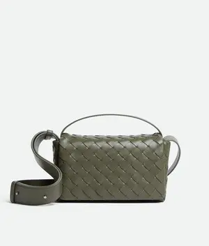 BOTTEGA  VENETA Bottega Veneta Intrecciato Mini Bag With Flap - Crocodile