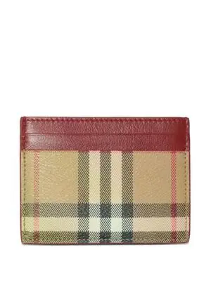 Burberry Check Card Holder - Neutrals