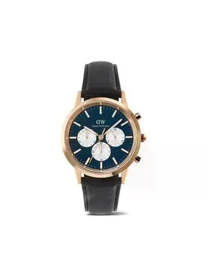DANIEL WELLINGTON 40mm Round Chronograph Strap Watch - Blue