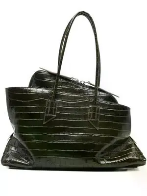 Attico La Passeggiata Croc Embossed Medium Tote Bag