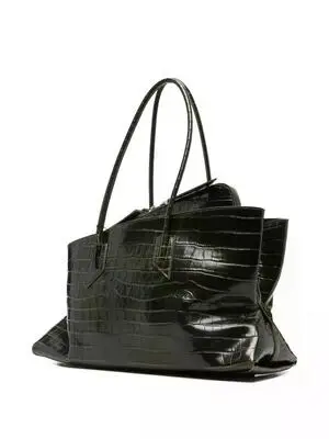 Attico La Passeggiata Croc Embossed Medium Tote Bag