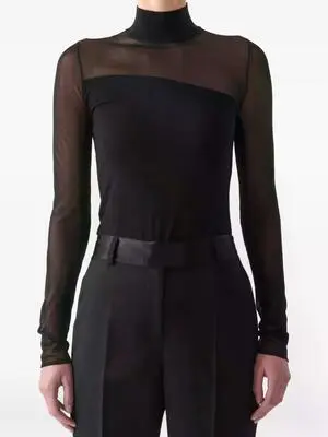 JASON WU Turtleneck Top - Black