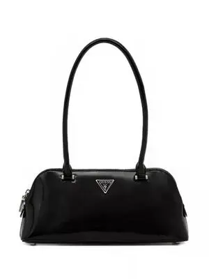 Guess Logo-plaque Shoulder Bag - Black